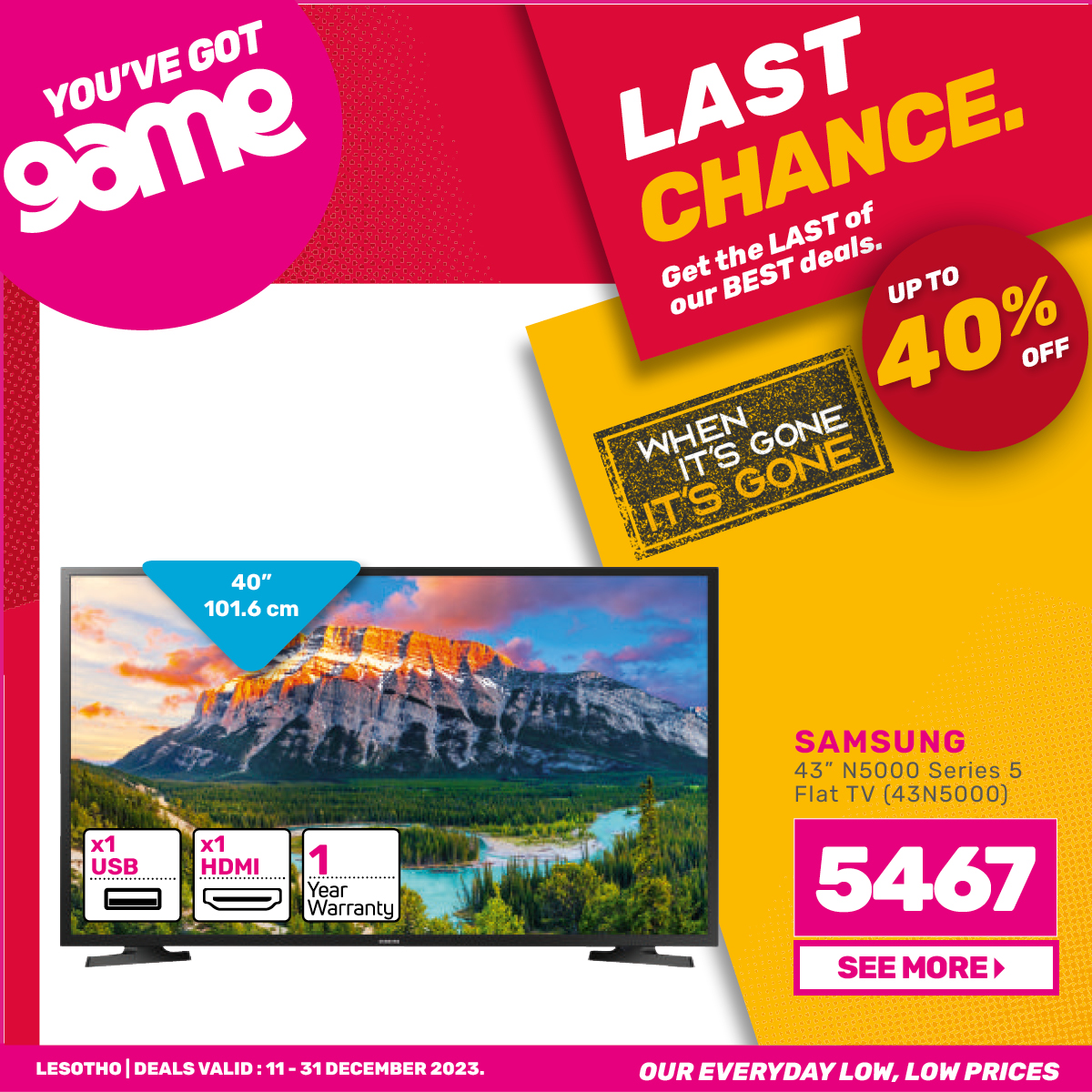 Game Lesotho | About Game & Promises